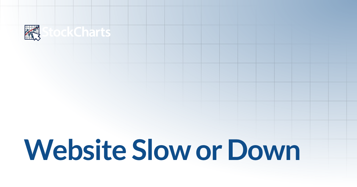 Website Slow or Down | Support Center | StockCharts.com