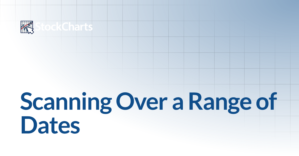 Scanning Over a Range of Dates | Support Center | StockCharts.com