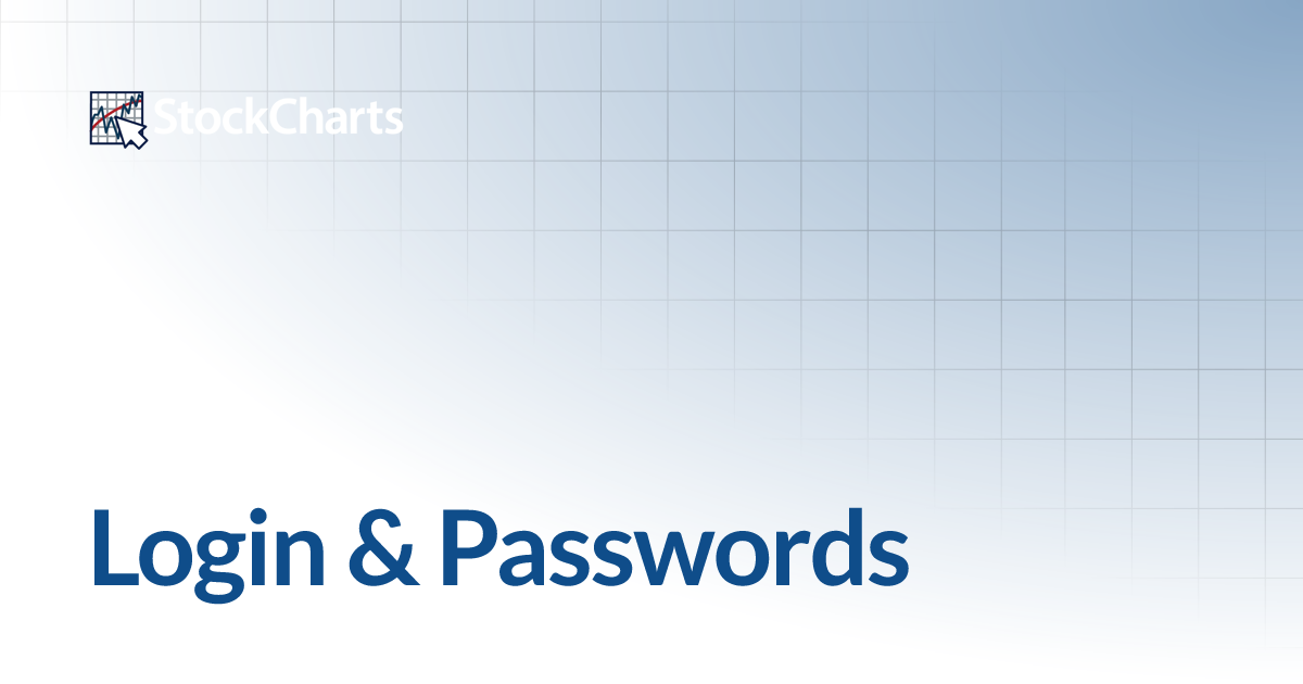 Login & Passwords | Support Center | StockCharts.com